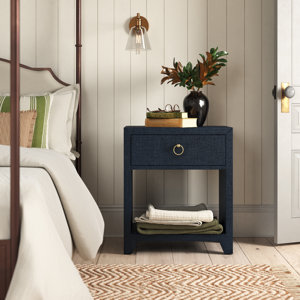 Birch Lane™ Cleo Raffia 1 - Drawer Nightstand | Wayfair